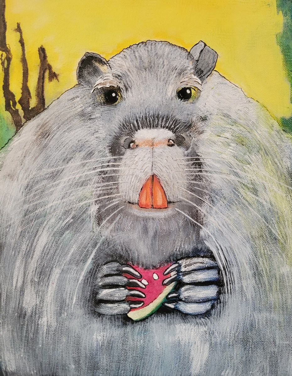 Nutria, a swamp rat – Gator Girl Art